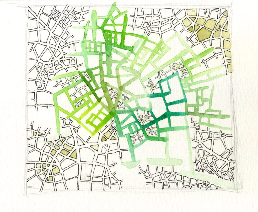 Combinatory map sketches – Emily Garfield Art
